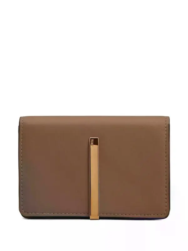 TOD'S Bar-detail Wallet - Brown