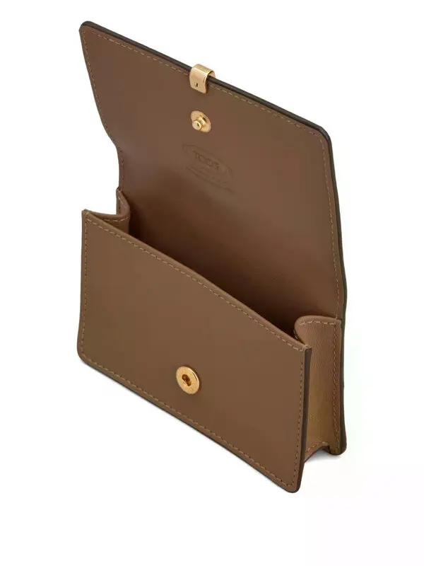 TOD'S Bar-detail Wallet - Brown