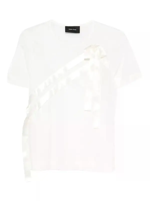 Simone Rocha Sash Bow T-shirt - White