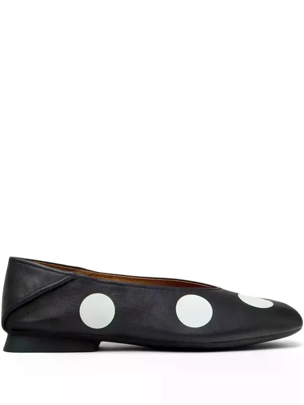 Camper Casi Myra Polka-dot Ballerinas - Black