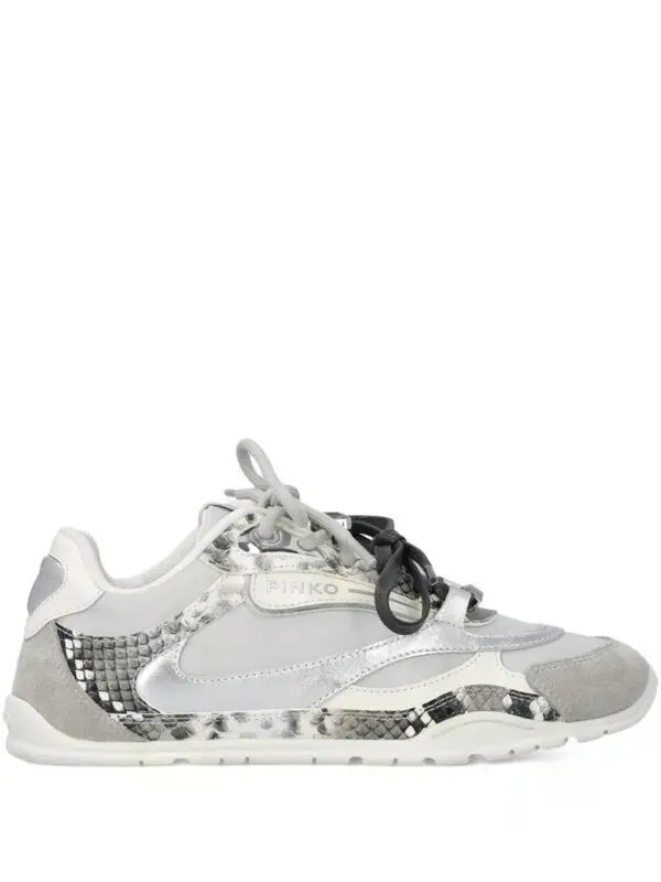 Pinko Logo Lace-up Sneakers - Grey