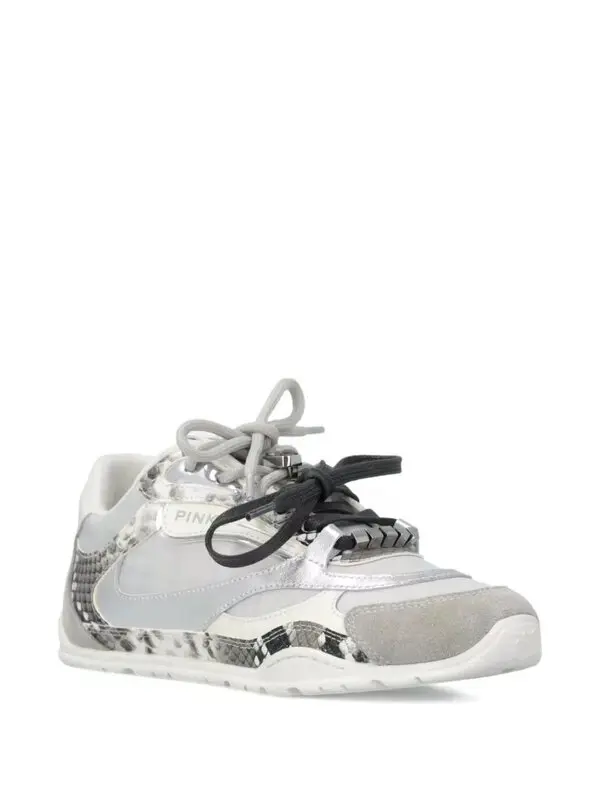 Pinko Logo Lace-up Sneakers - Grey