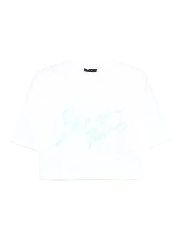 Balmain Cropped T-shirt - White