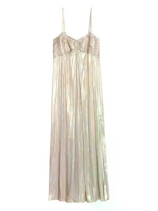 Zadig&Voltaire Ruched Satin Maxi Dress - Neutrals