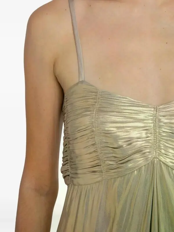 Zadig&Voltaire Ruched Satin Maxi Dress - Neutrals