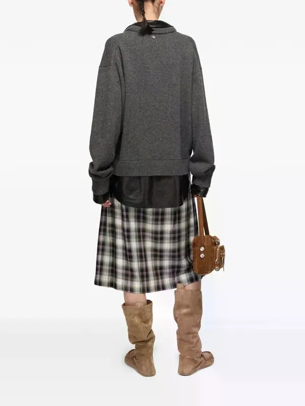 Acne Studios Plaid Midi Skirt