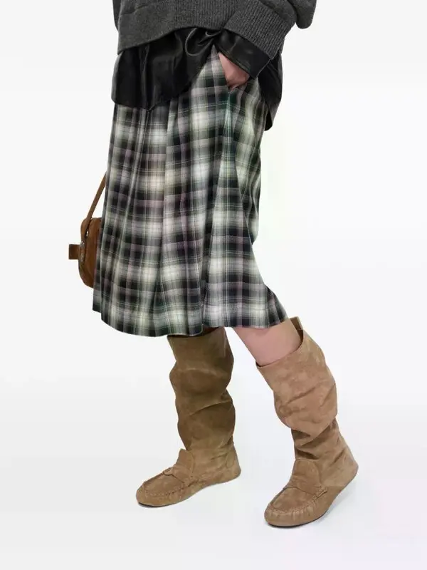 Acne Studios Plaid Midi Skirt