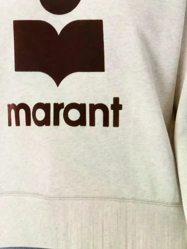 MARANT ETOILE Logo Crew Neck Sweatshirt - Neutrals