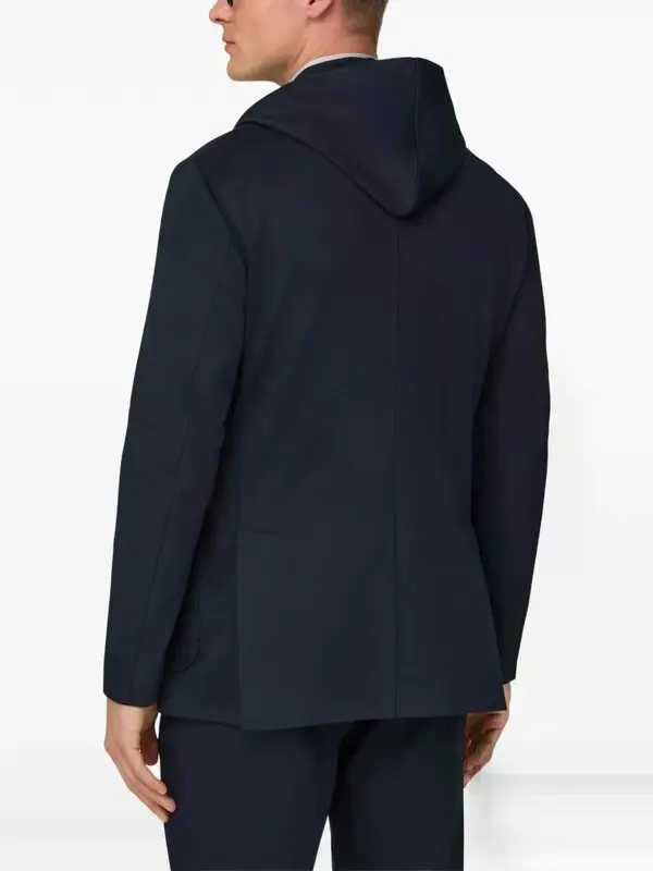 Boggi Milano B Jersey Hooded Blazer With Detachable Gilet