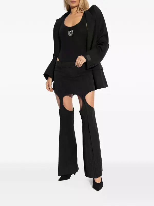 Vetements Logo-embroidered Bodysuit - Black