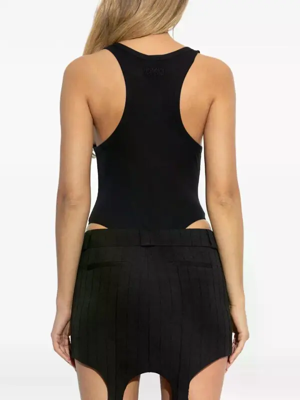 Vetements Logo-embroidered Bodysuit - Black