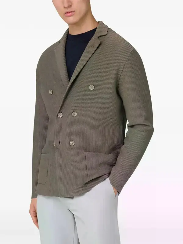 Boggi Milano Double-breasted Knitted Jacket