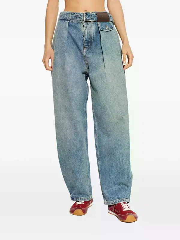 Loewe Pleated Jeans With Belt