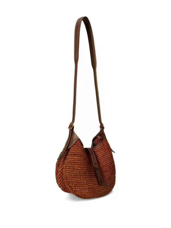 Polo Ralph Lauren Small Polo Id Raffia Shoulder Bag