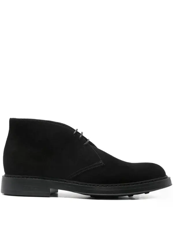 DOUCAL'S Lace-up Chukka Shoes - Black