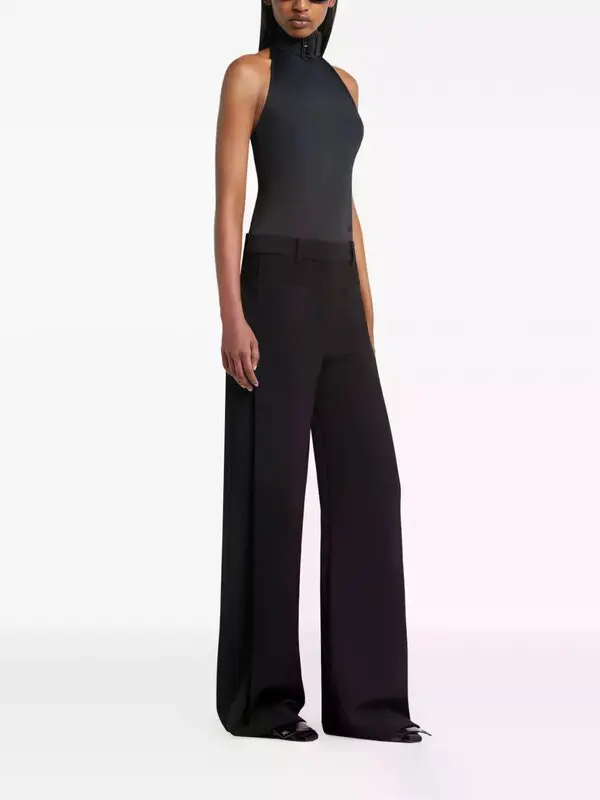 COURREGES Logo Pleated Trousers - Black