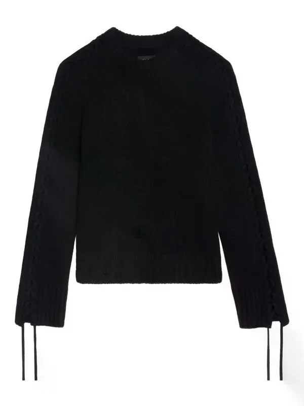 Zadig&Voltaire Malty Sleeve Tie Sweater - Black