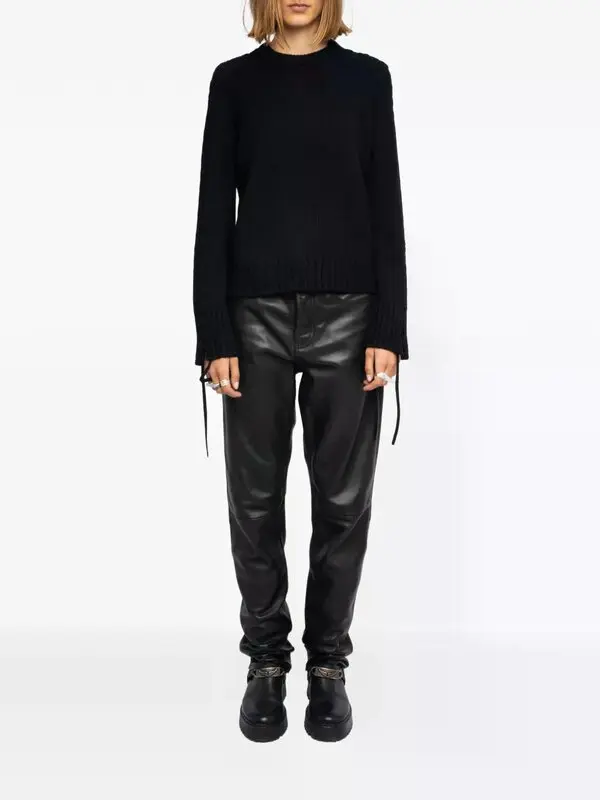 Zadig&Voltaire Malty Sleeve Tie Sweater - Black