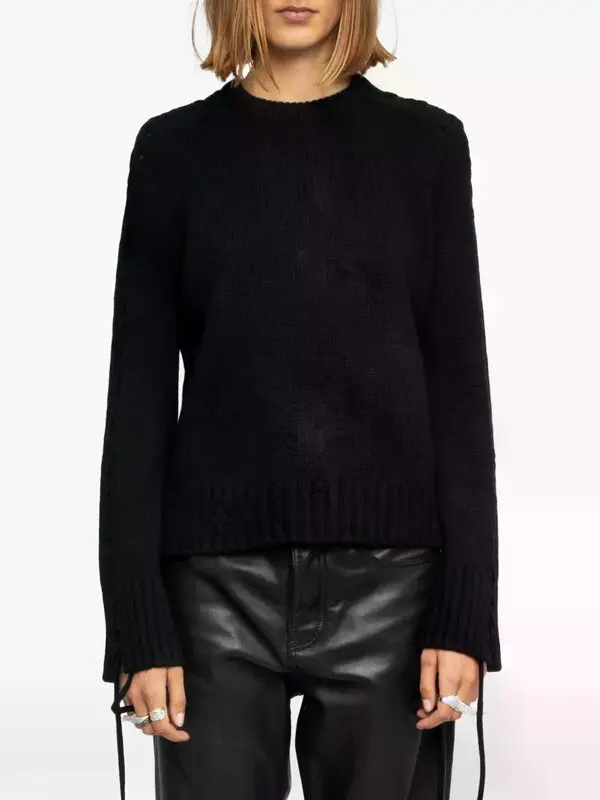 Zadig&Voltaire Malty Sleeve Tie Sweater - Black