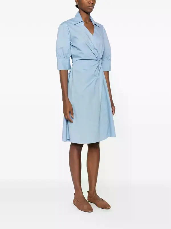 Pinko Midi Wrap Dress With Embroidered Logo