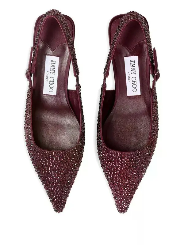 JIMMY CHOO Amel 50 Embellished Slingback Pumps