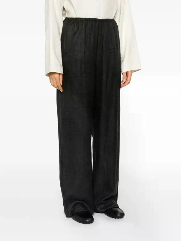 TOTEME Monogram Flannel Trousers - Grey