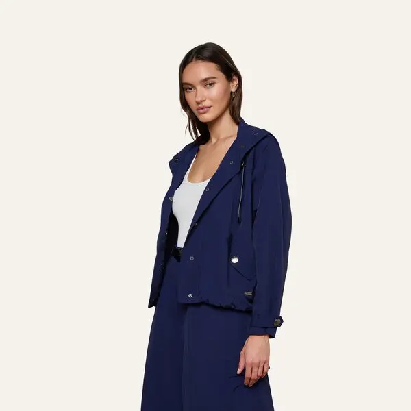 L'Agence Geovana Hooded Windbreaker - Midnight