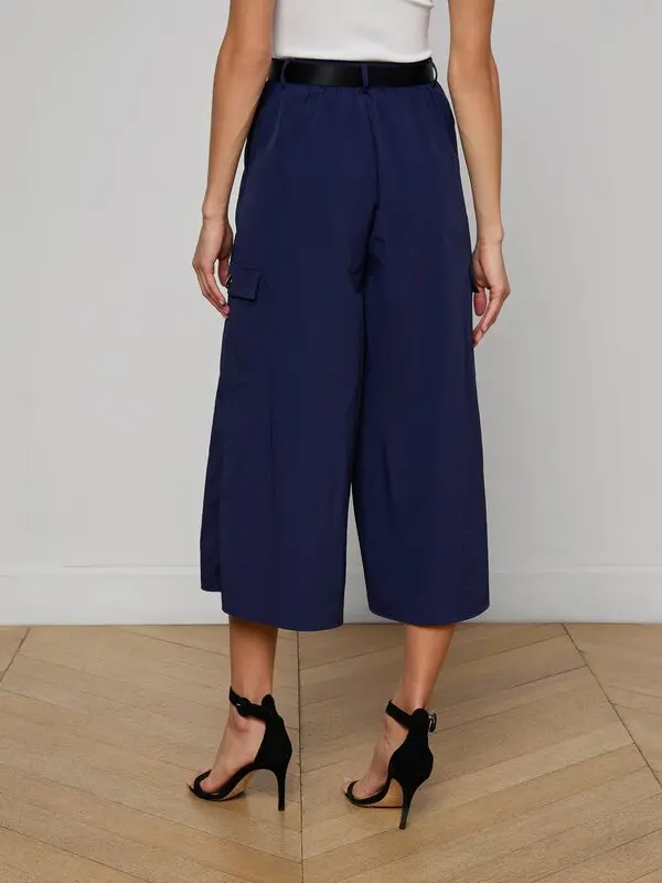 L'Agence Shoda Cropped Wide-leg Pants