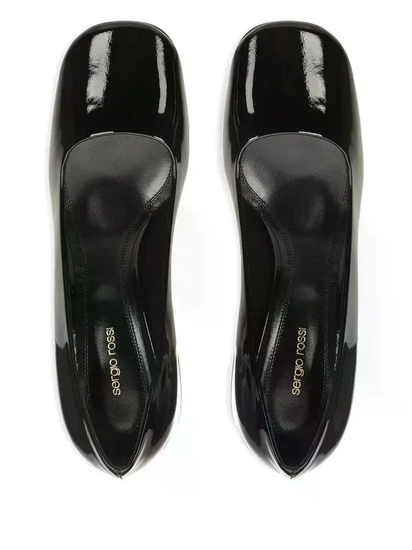SERGIO ROSSI Convex Block-heel Pumps