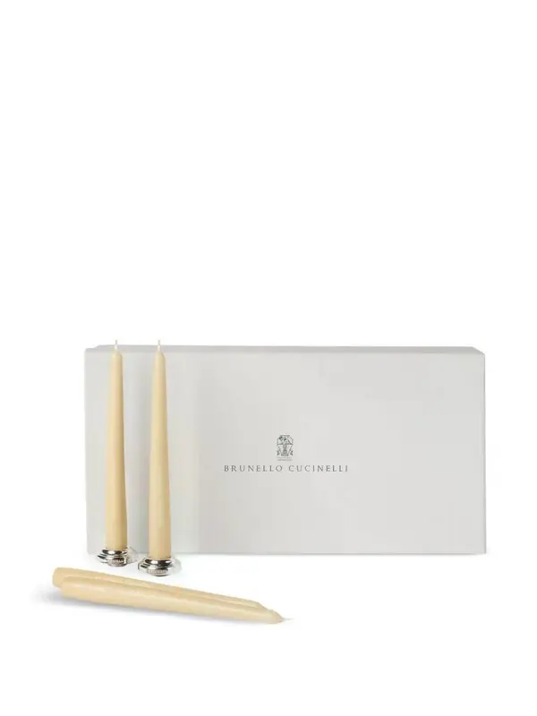 Brunello Cucinelli Logo-engraved Candlesticks
