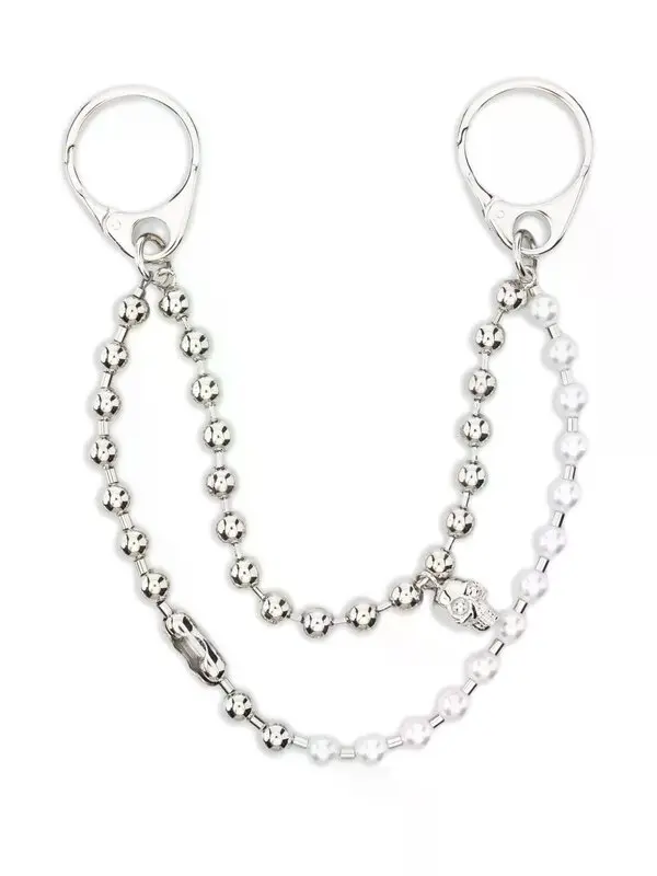 Alexander McQueen Skull Charm Double Chain - Silver