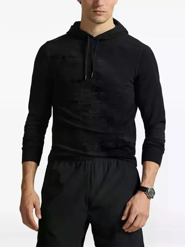 Rlx Ralph Lauren Waffle-knit Drawstring Hoodie