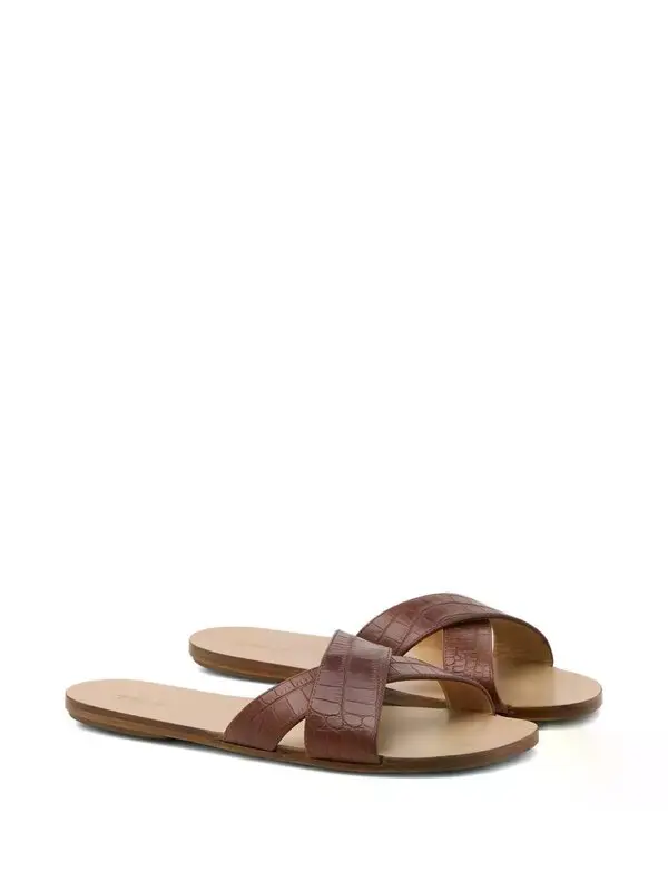 Marsèll Sottile Embossed Crossover Sandals - Brown