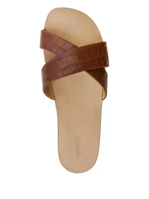 Marsèll Sottile Embossed Crossover Sandals - Brown