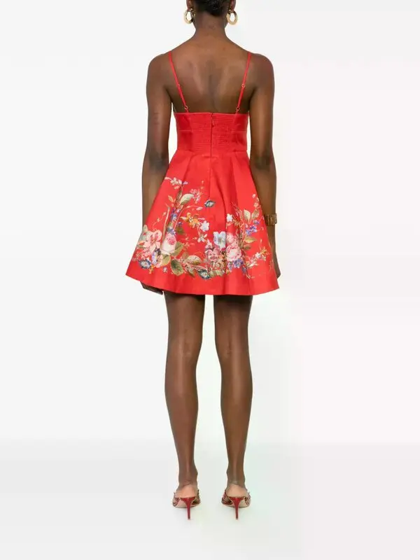 Zimmermann Patience Floral-printed Mini Dress - Red