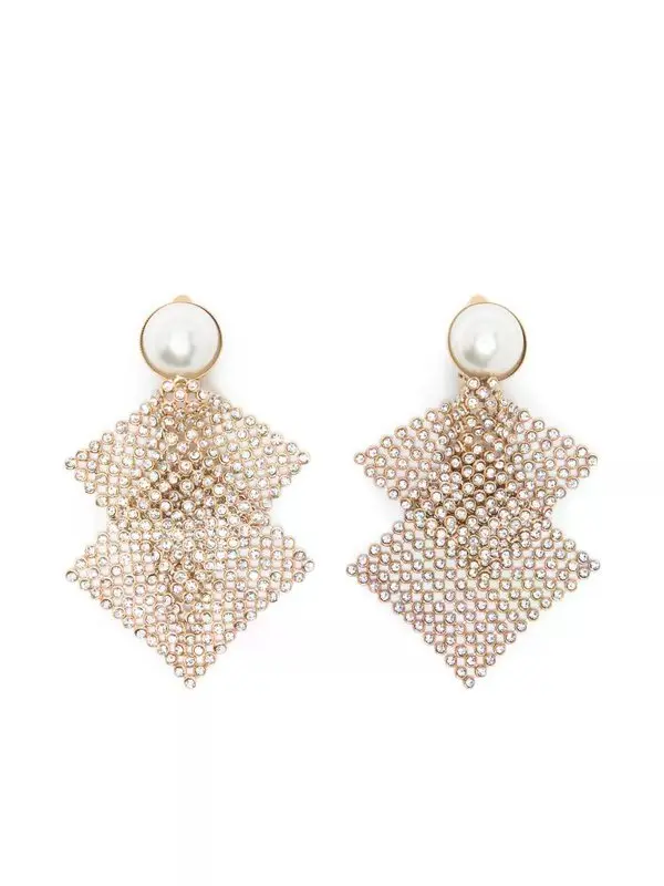 Rosantica Frizz Embellished Clip-on Earrings - Gold