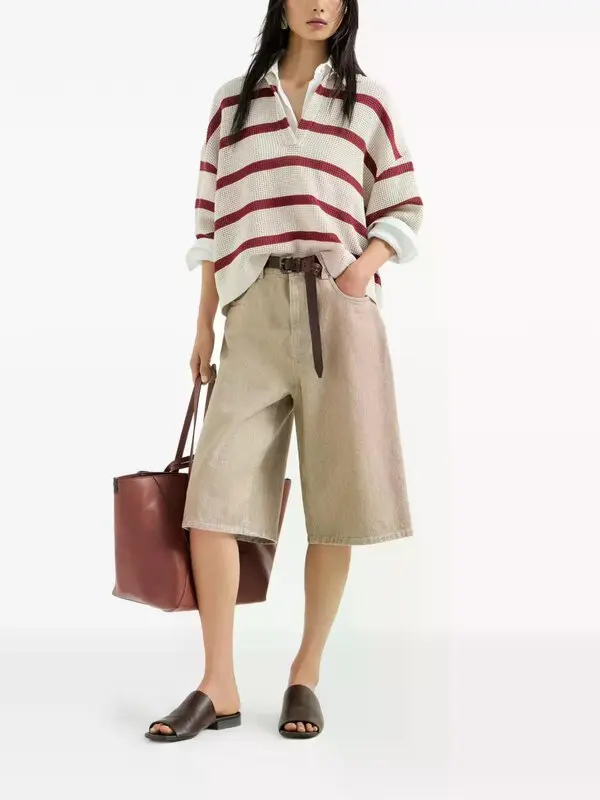 Brunello Cucinelli Button-fastening Denim Shorts