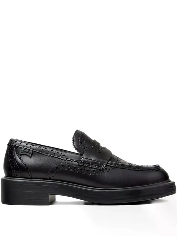 Camper Smooth Leather Brogue Loafers