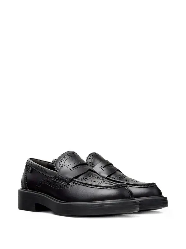 Camper Smooth Leather Brogue Loafers