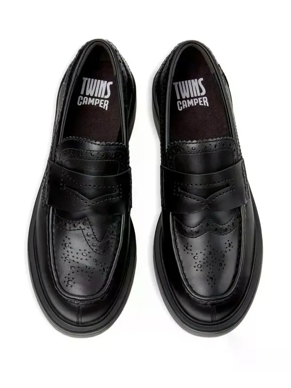 Camper Smooth Leather Brogue Loafers