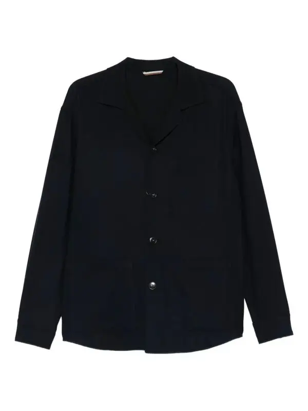 Canali Button-up Jacket - Blue