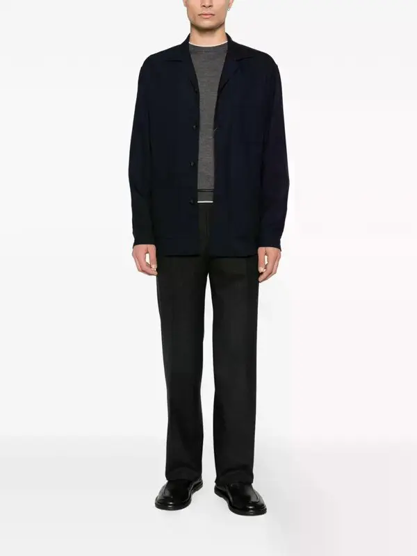 Canali Button-up Jacket - Blue