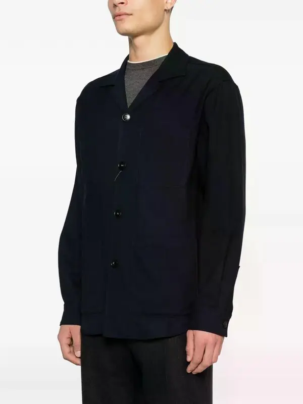 Canali Button-up Jacket - Blue