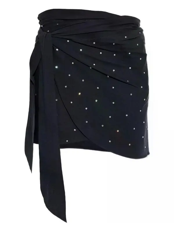 Hunza G Swarovski Crystal-embellished Sarong - Black
