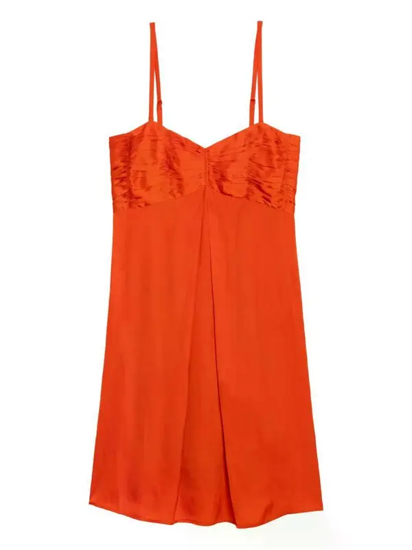 Zadig&Voltaire Rippies Ruched-detail Mini Dress - Orange