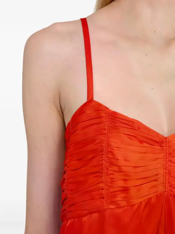 Zadig&Voltaire Ripples Satin Mini Dress - Orange