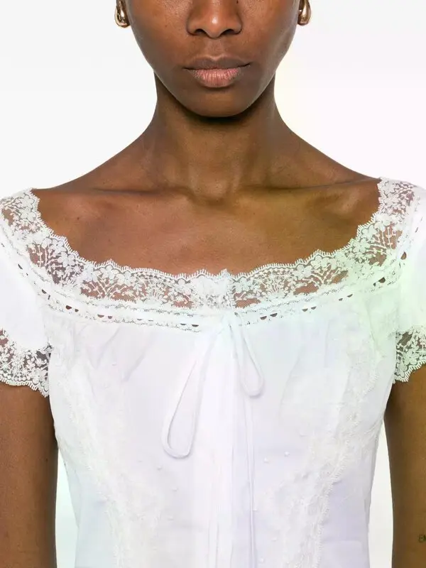 Ermanno Scervino Lace-trimmed Blouse