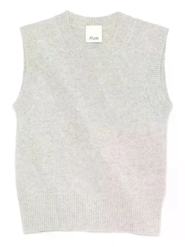 ALLUDE Sleeveless Knitted Top - Grey