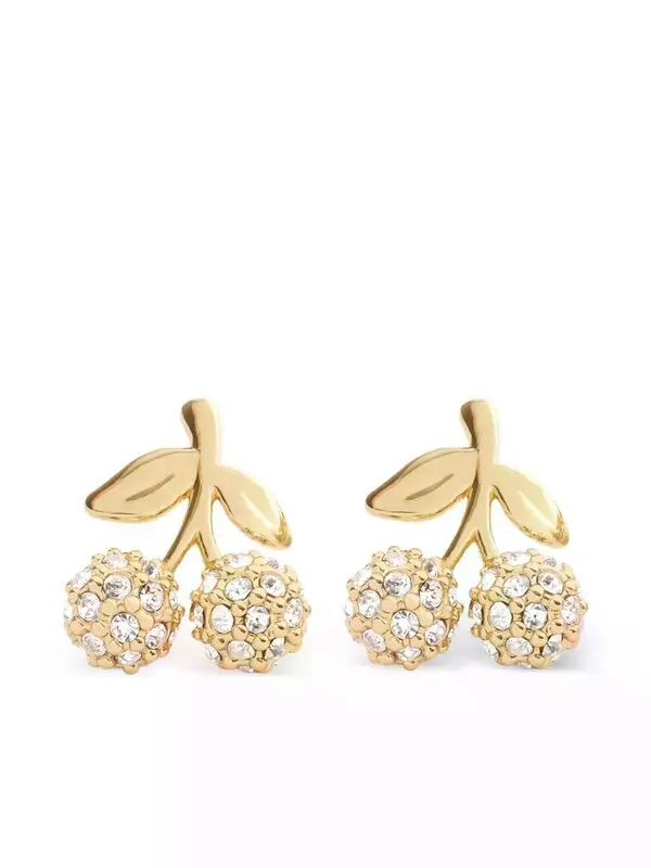 COACH® Embellished Cherry Stud Earrings - Gold