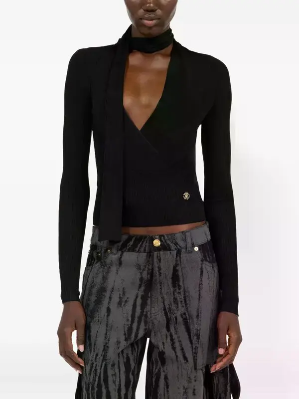Roberto Cavalli Wrap-over Sweater